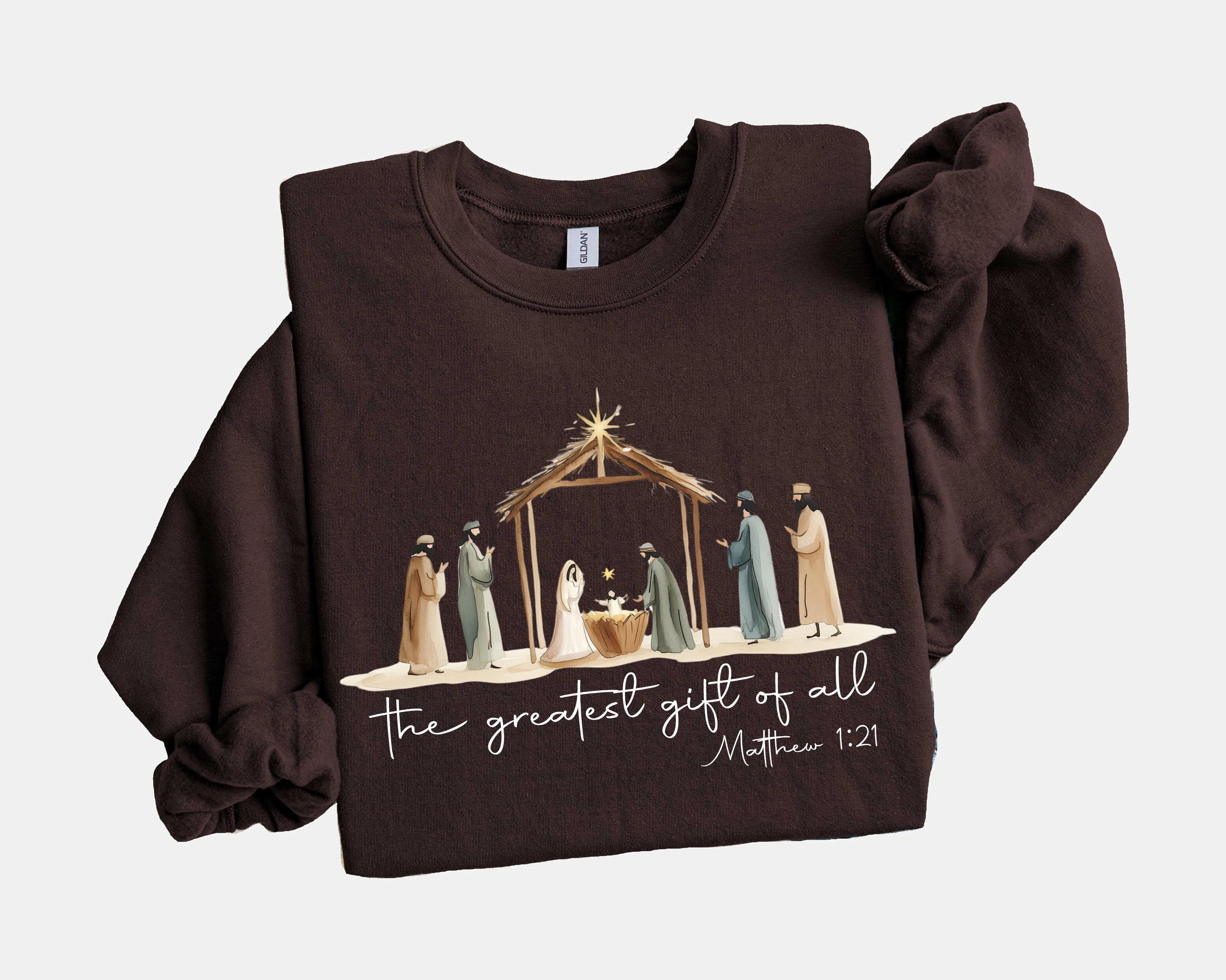 Greatest Gift Of All Sweatshirt, Religious Christmas Sweatshirt ...