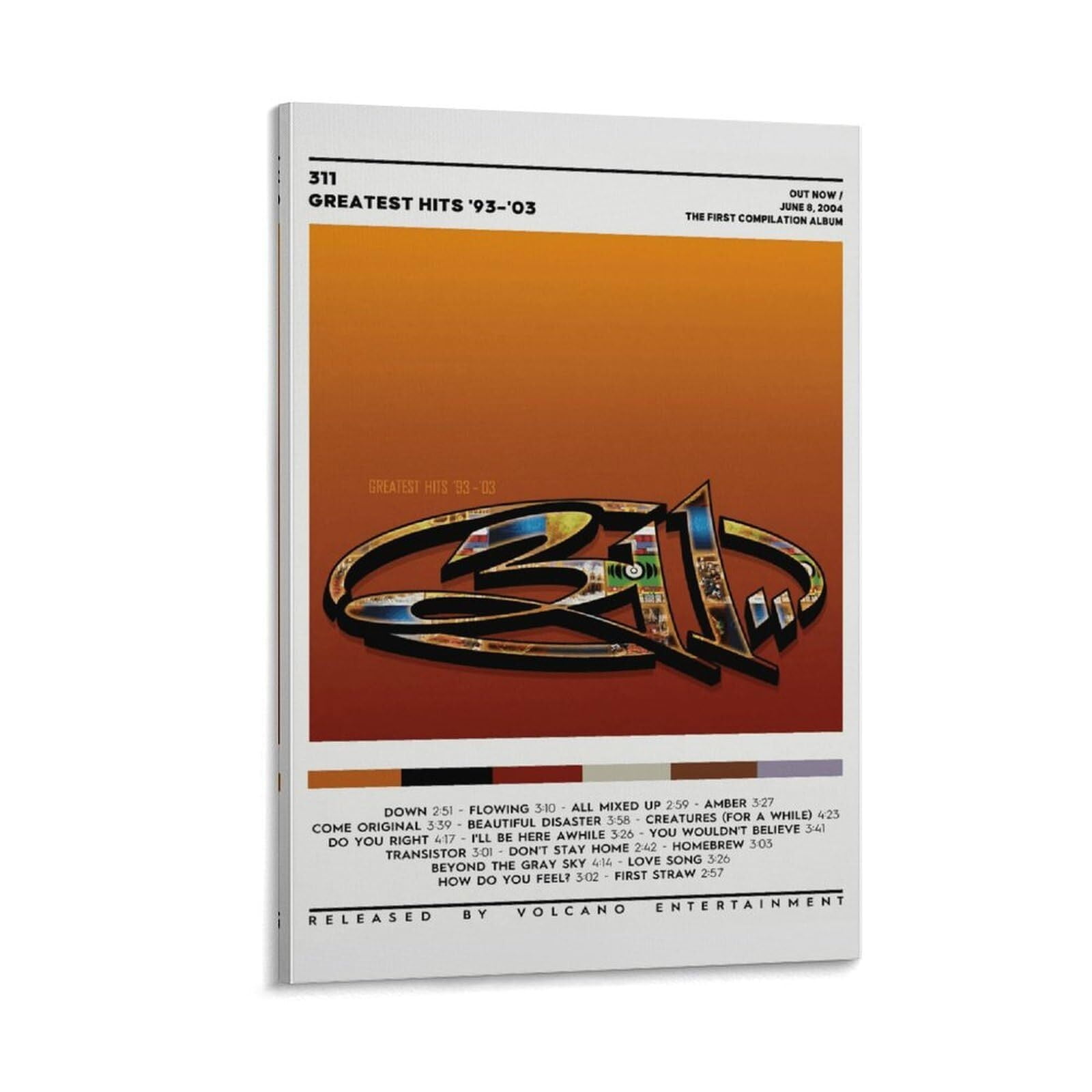 Greatest Hits '93'03 311 Album Cover Canvas Poster Print Music Posters ...