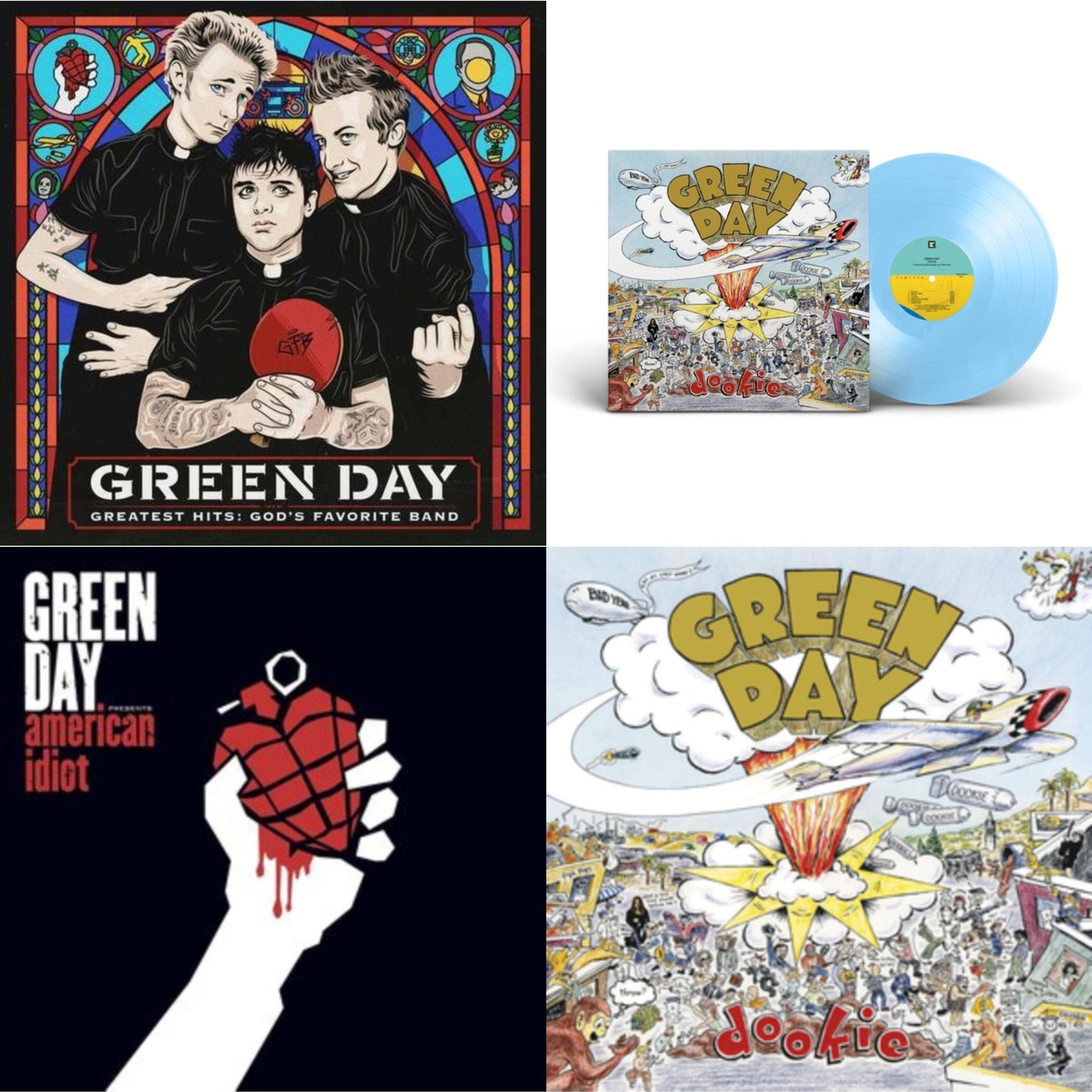 Greatest Hits: God's Favorite Band (X) & Dookie (X) (Baby Blue LP Vinyl ...