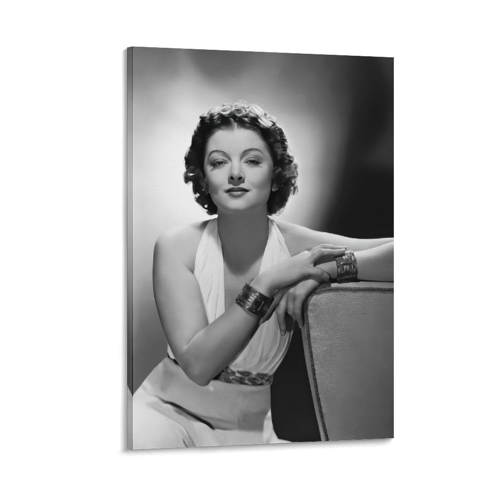 Greatest Movie Actresses Myrna Loy Retro Poster Painting On Canvas Wall ...