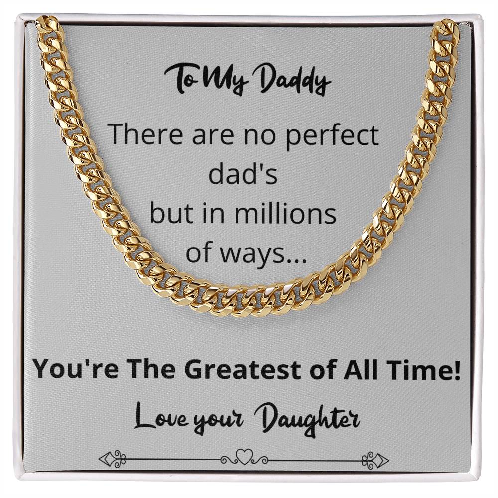 Greatest Of All Time Cuban Link Chain Gift For Fathers Day From ...
