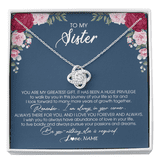 Greatest Sister Love Necklace, White Love Knot Necklace - Walmart.com