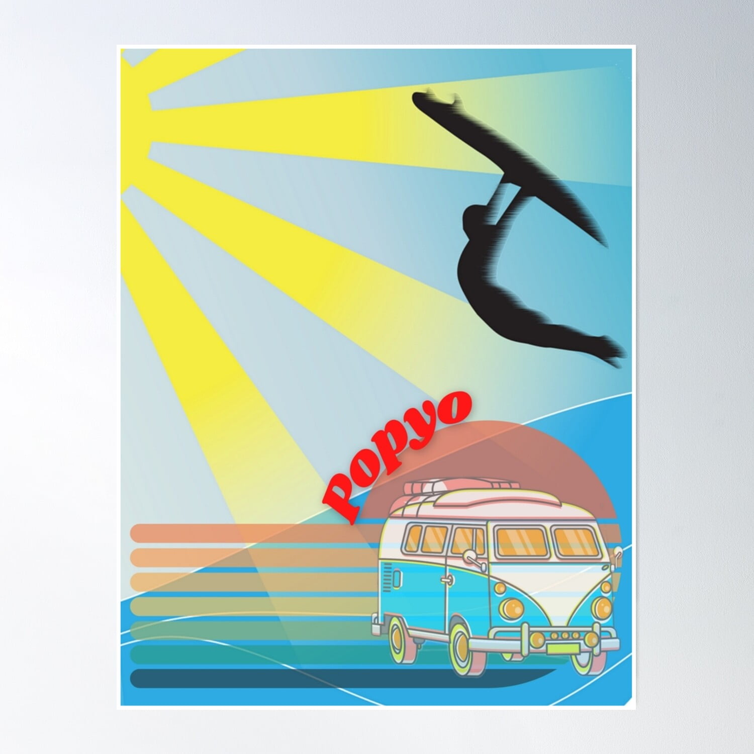 Greatest Surfing Destinations, Radical Surfer Dude Poster Wall Art ...