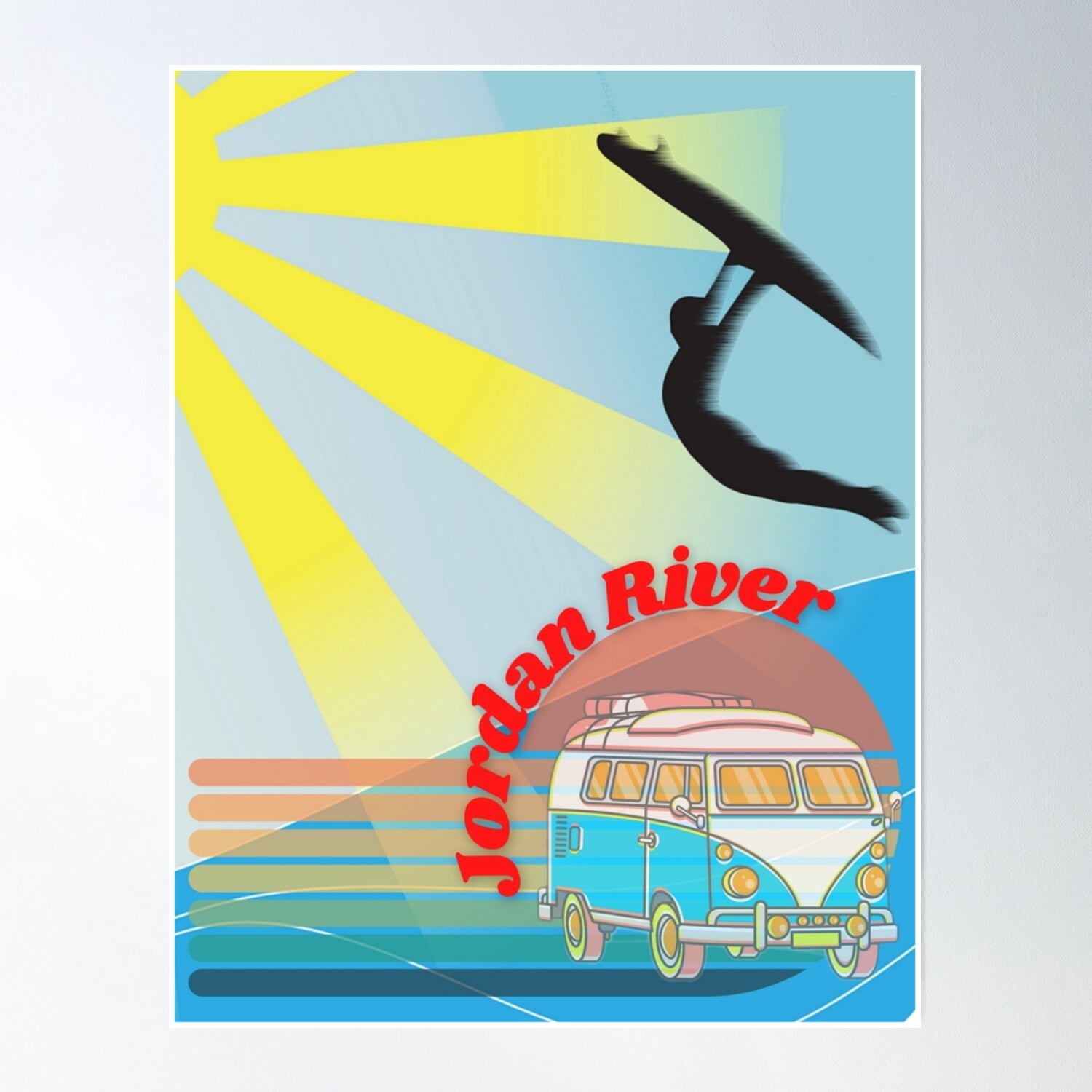 Greatest Surfing Destinations, Radical Surfer Dude Poster Wall Art ...