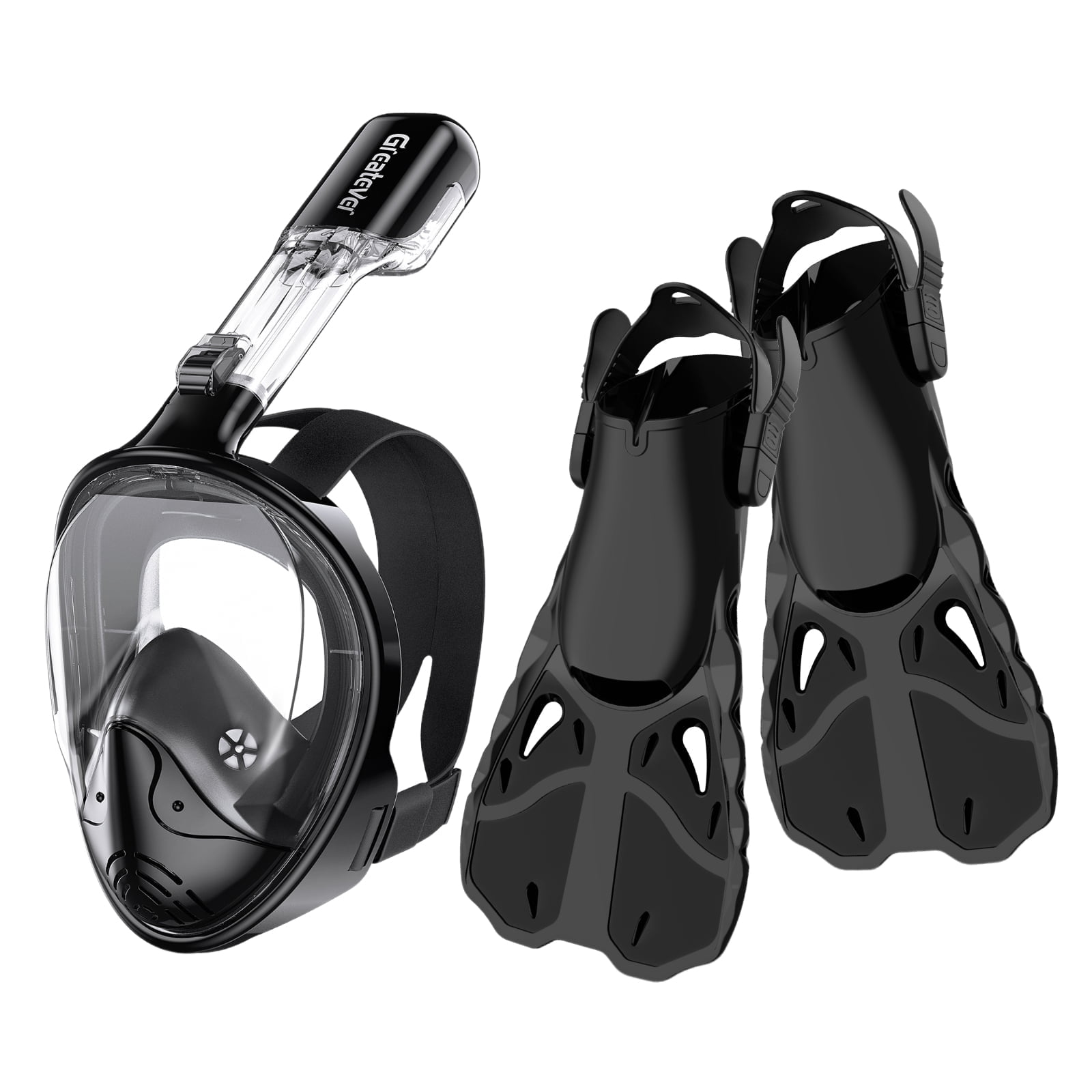 Greatever Mask Fins Snorkeling Gear for Adults,with Latest Dry Top ...