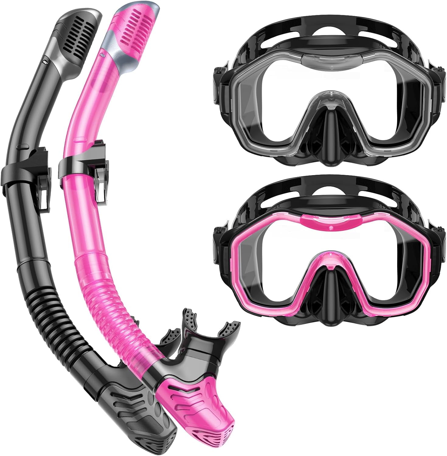 Greatever Snorkeling Gear for Adults, Dry-Top Snorkel Mask, 180 ...