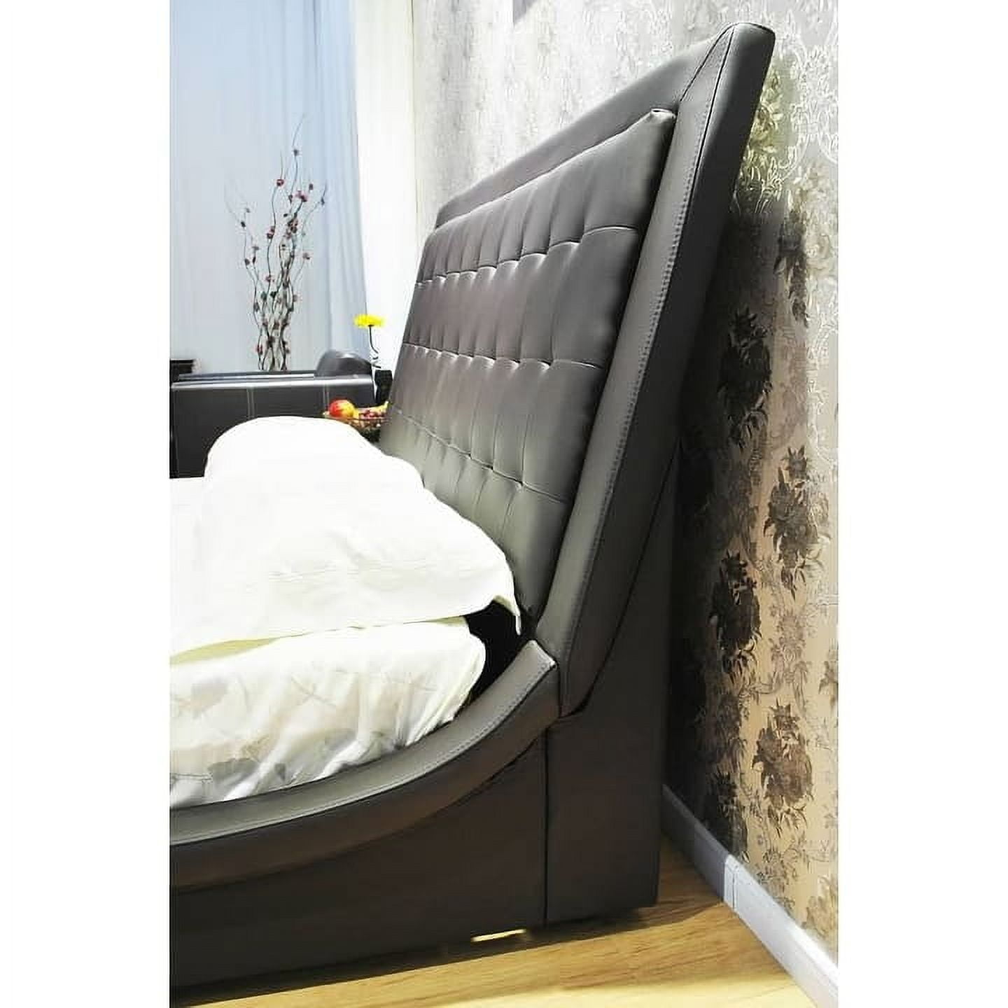 Greatime B1136-2 Wave-like Shape Upholstered Modern Platform Bed, Queen ...