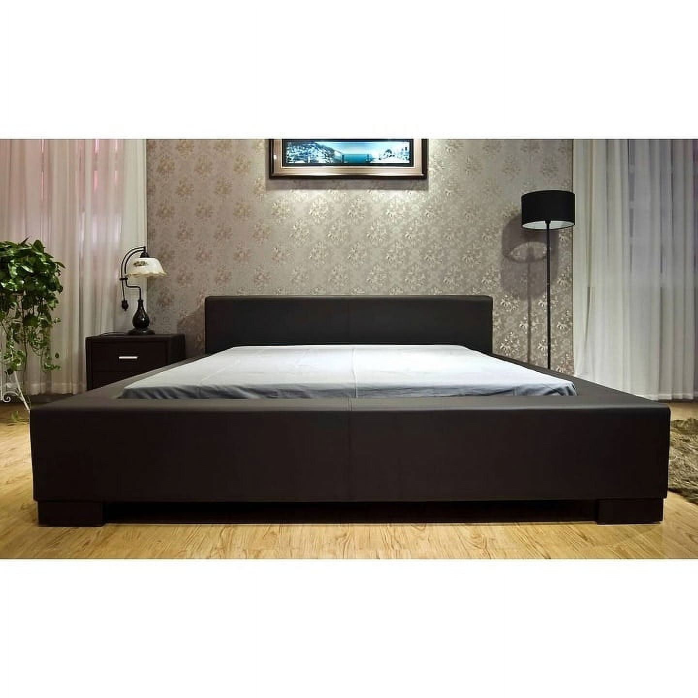 Greatime B1142 Modern Platform Bed, California King, Dark Brown ...