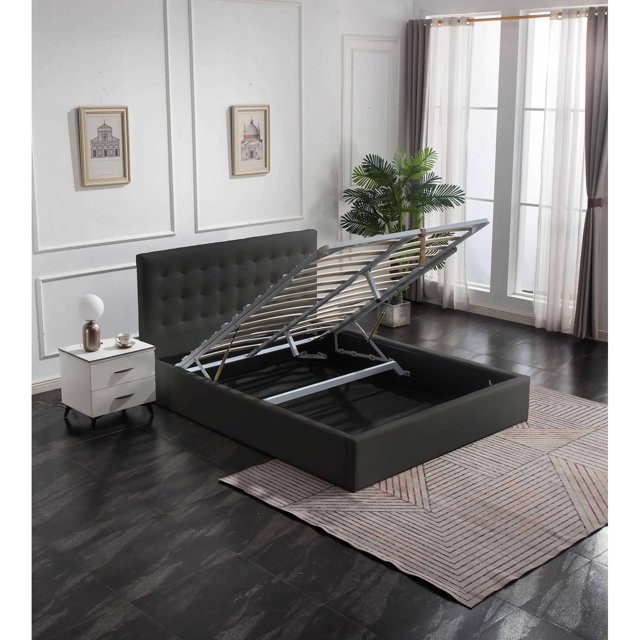 Greatime BS1111-2 Storage Bed, Queen, Dark Brown - Walmart.com