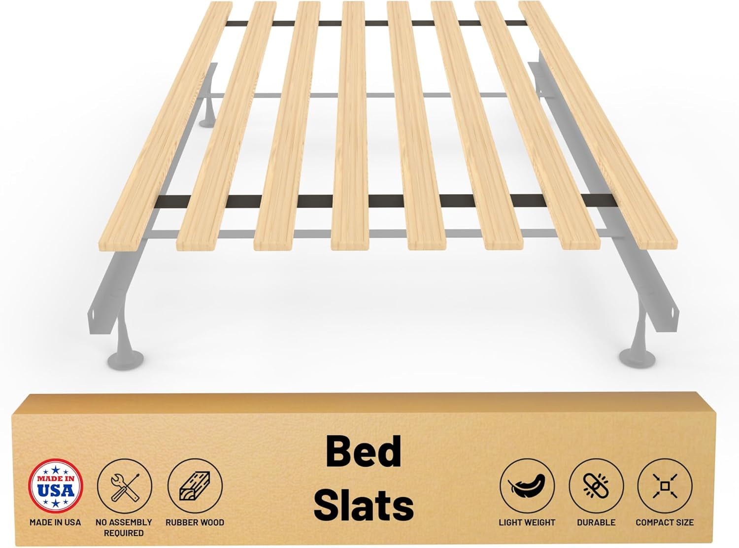 Greaton, 0.75-Inch Heavy Duty Vertical Wooden Bunkie Board/Bed Slats ...