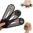 Greatunes Hair Bun Maker with Hand Embroidered Flowers, Deft Bun Clip ...