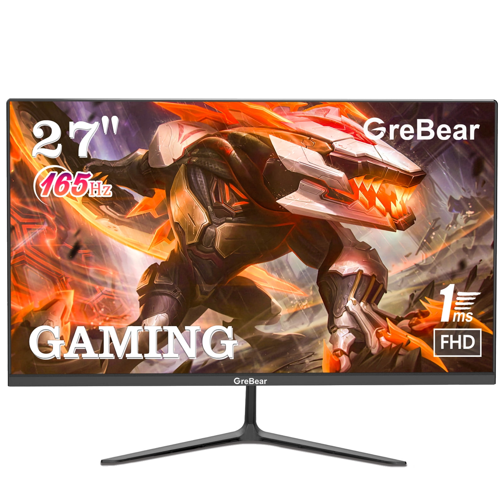 Grebear Gaming Monitor 27 Inch 165Hz 1ms PC Gaming Computer Monitor ...