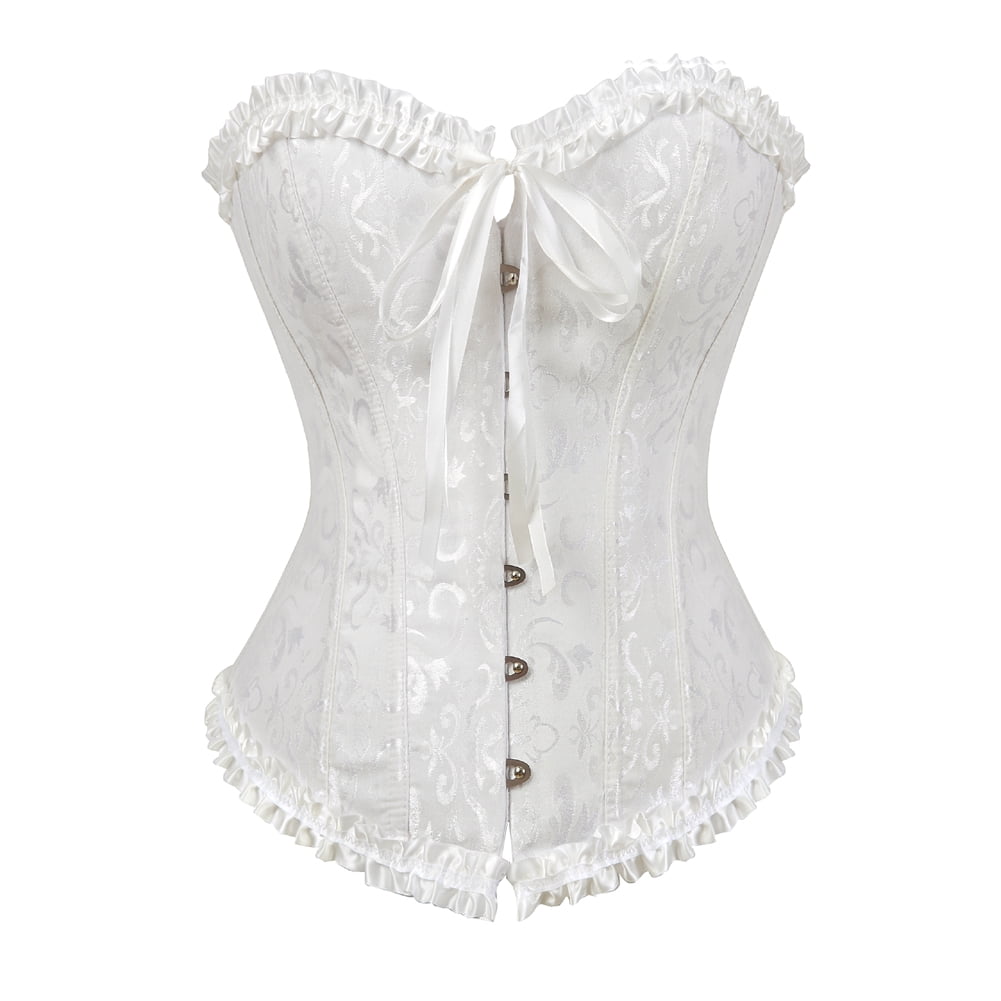 Grebrafan Bustiers Corsets Women Burlesque White S - Walmart.com