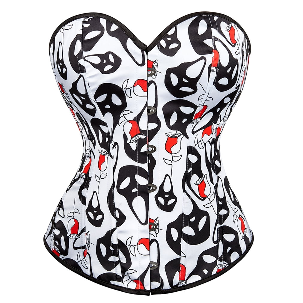 Grebrafan Corset Tops for Women Fashion Night Out Bustier White S ...