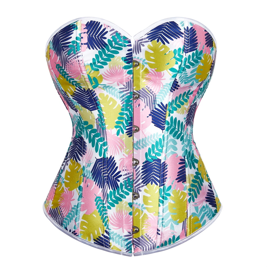 Grebrafan Corsets Festival Plus Size Valentines Bustier Top White 3XL ...