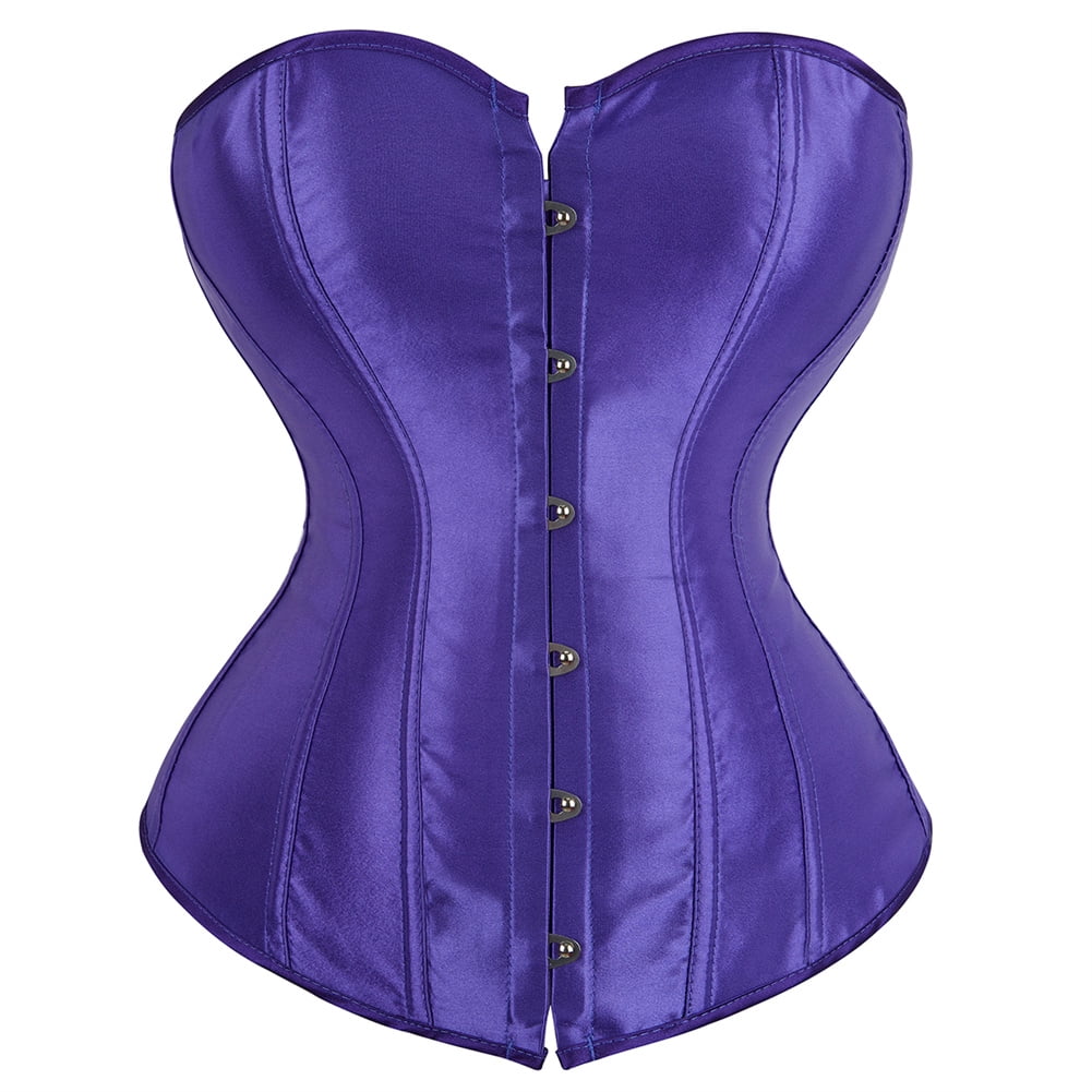 Grebrafan Corsets Lace up Bustier Women Blue Purple XS - Walmart.com