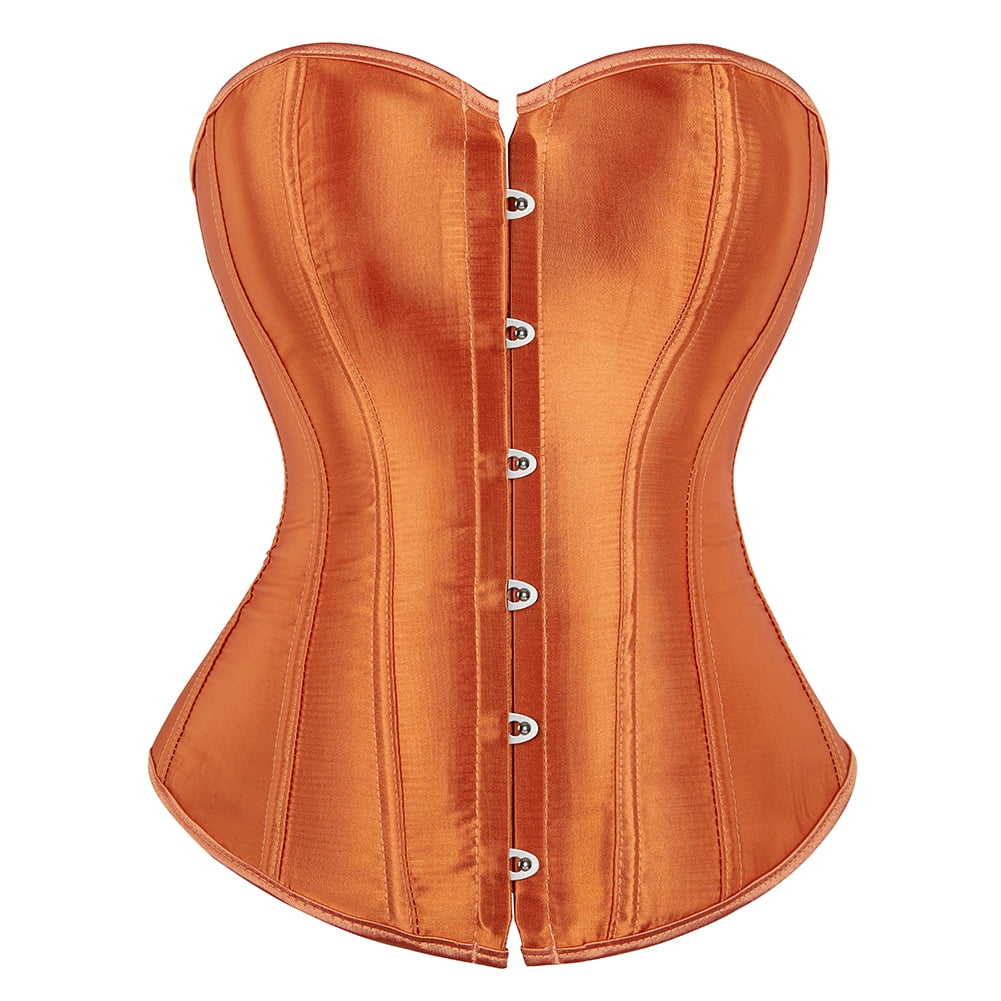 Grebrafan Corsets Lace up Bustier Women Orange 5XL - Walmart.com