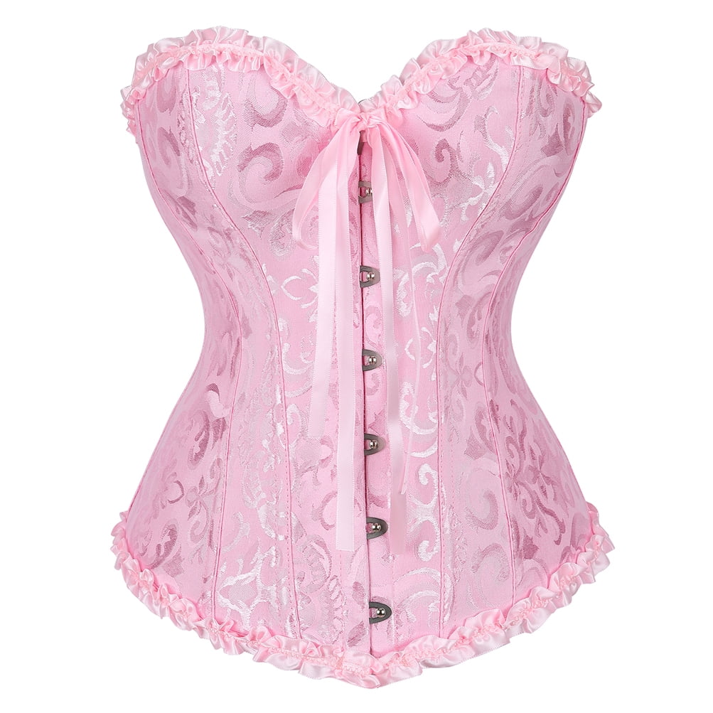 Grebrafan Women Bustiers Corsets Gothic Pink 3XL - Walmart.com