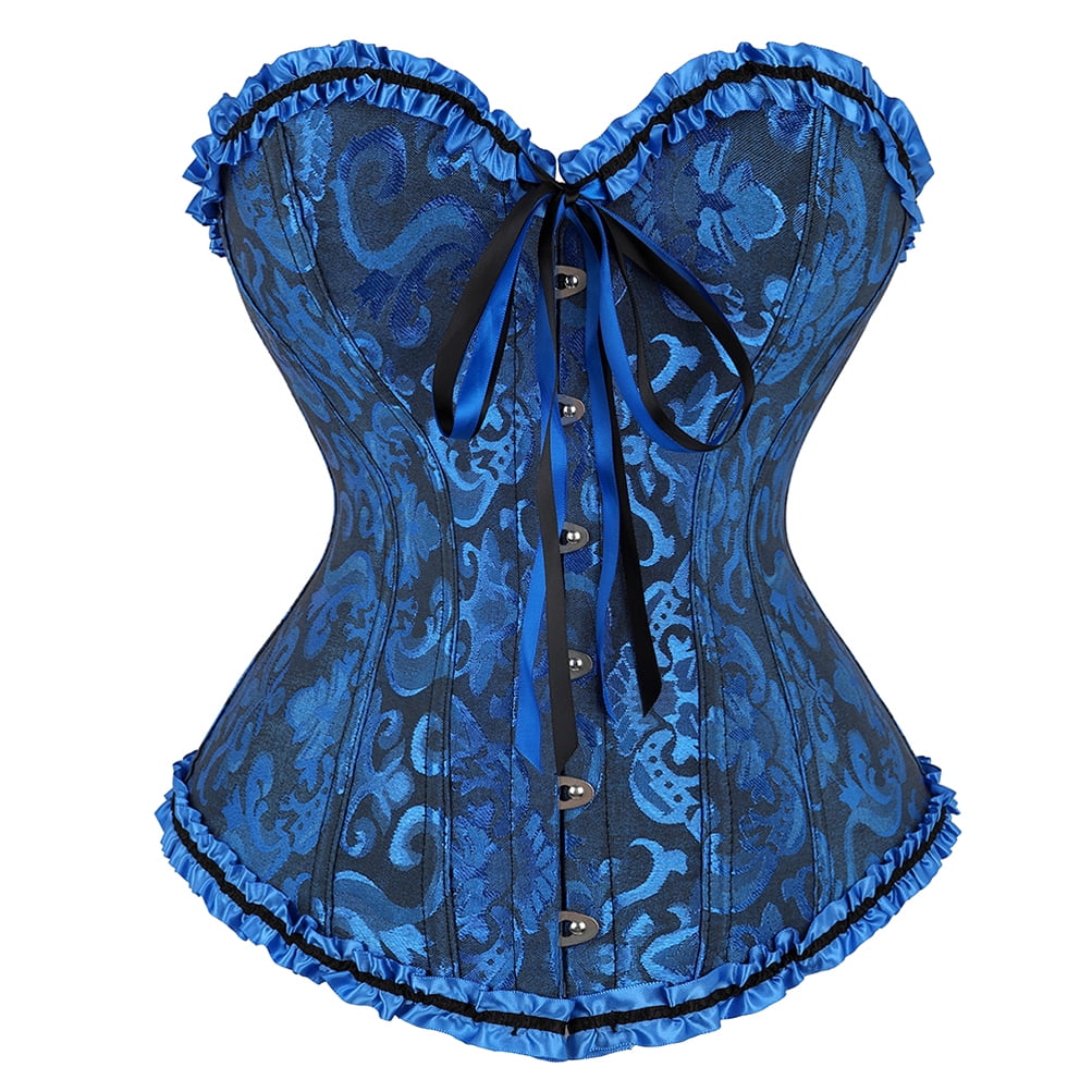 Grebrafan Women Bustiers Corsets Gothic Sea Blue 2XL - Walmart.com