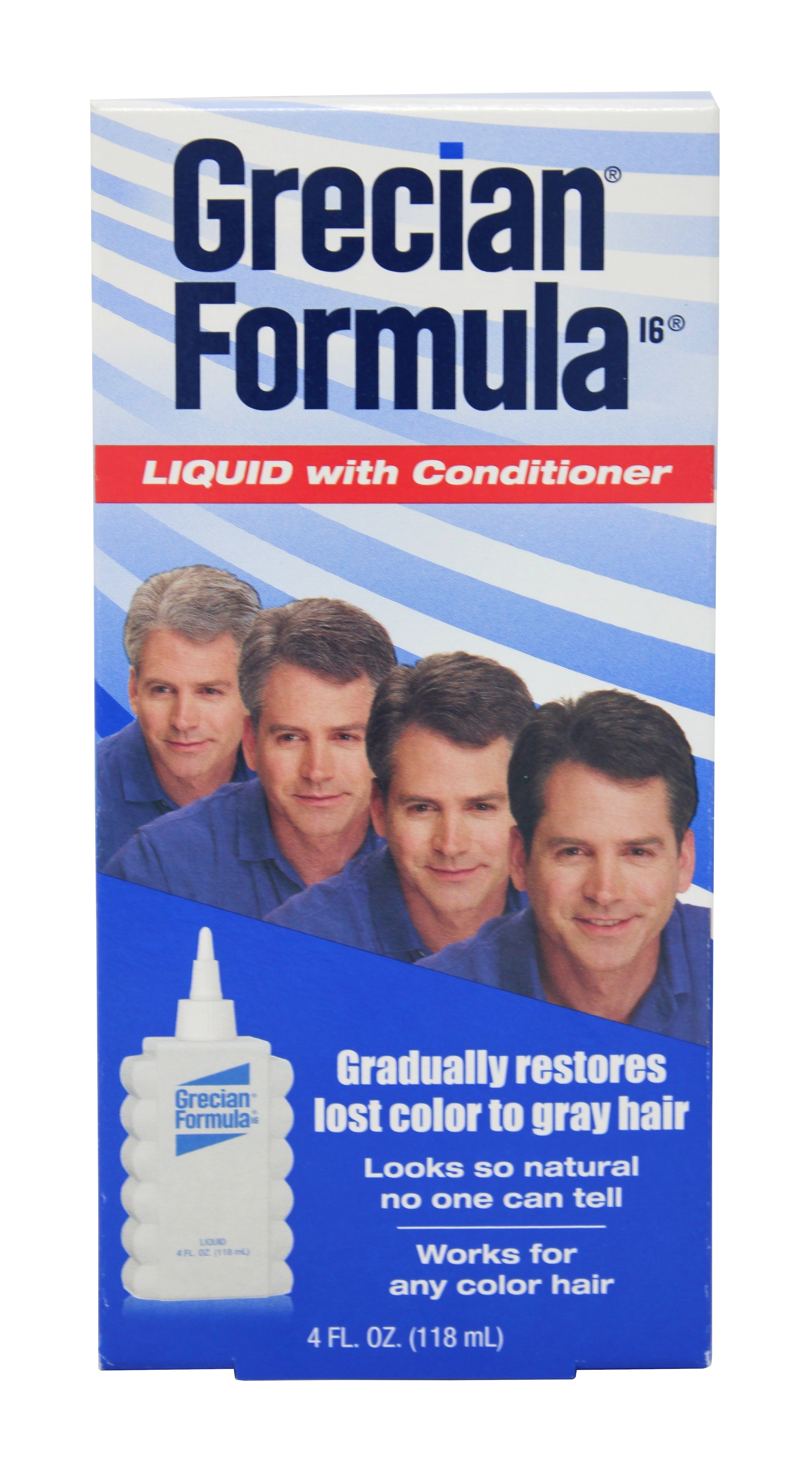 Grecian Formula Men's Grey Reducing Liquid Hair Color with Conditioner ...