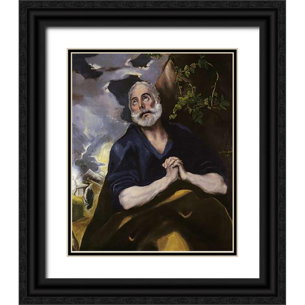 Greco, El 12x14 Black Ornate Wood Framed with Double Matting Museum Art ...