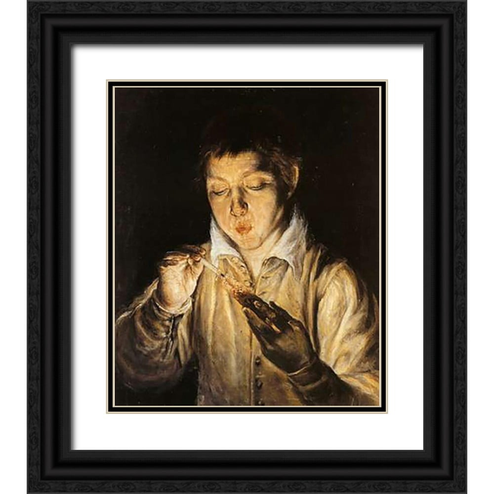 Greco, El 26x30 Black Ornate Wood Framed with Double Matting Museum Art ...