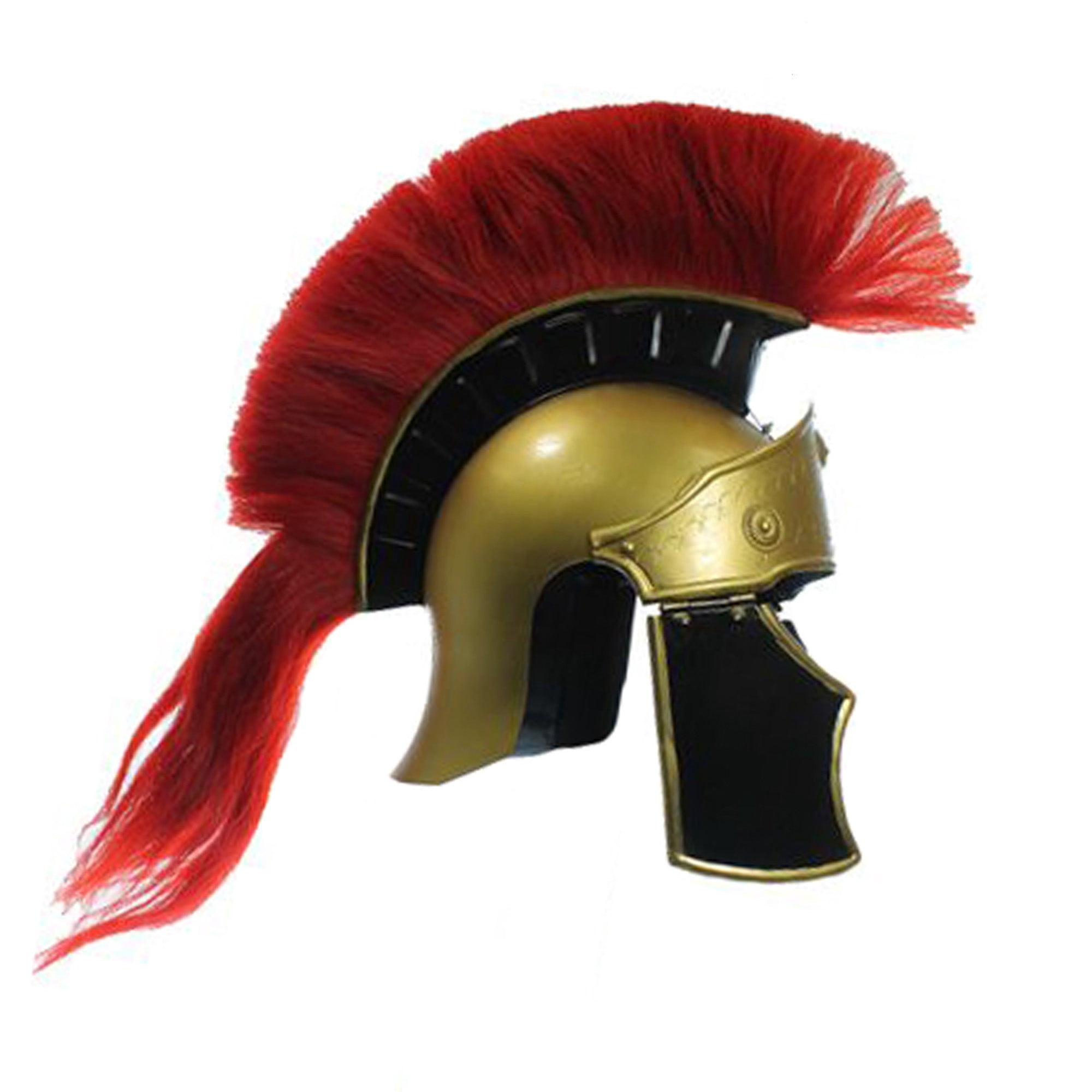 IR 80650 GRECO ROMAN HELMET RED PLUME with cotton liner - Walmart.com