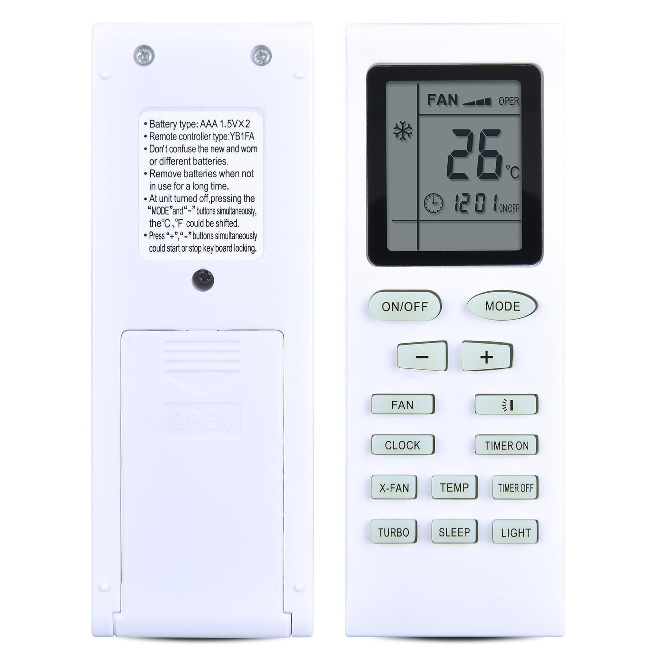 Gree Air Conditioner Universal Remote Control for YBOF Models - Walmart.com