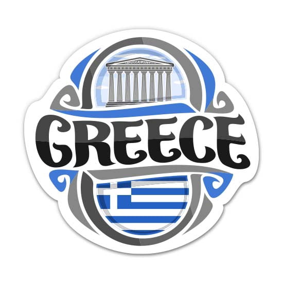 Greece - 12" Vinyl Sticker Waterproof Decal - Walmart.com