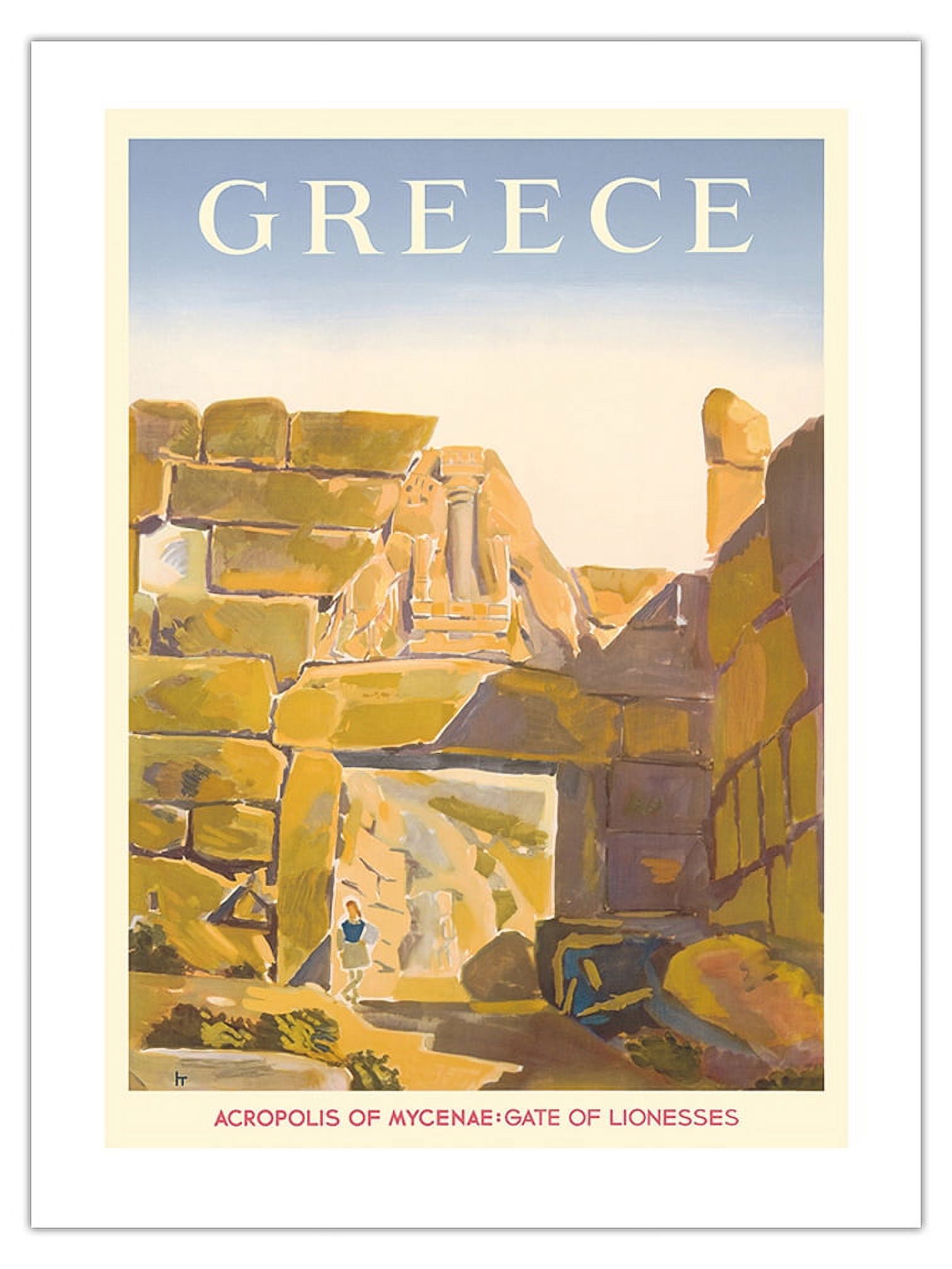Greece - Acropolis of Mycenae - Gate of Lionesses - Vintage Travel ...