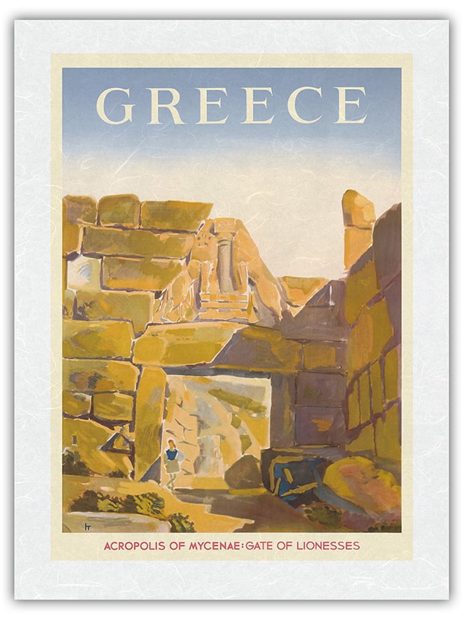 Greece - Acropolis of Mycenae - Gate of Lionesses - Vintage Travel ...