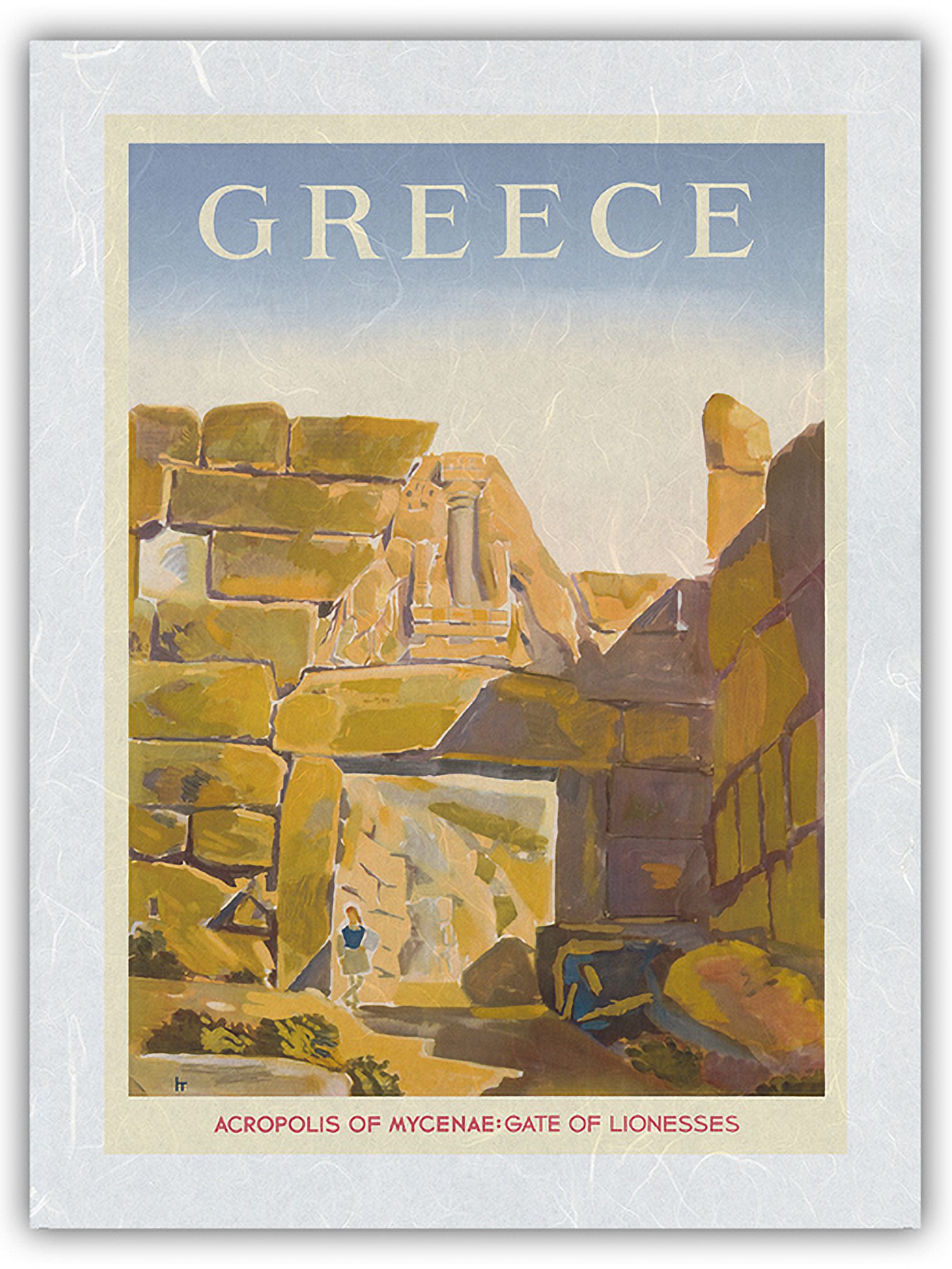 Greece - Acropolis of Mycenae - Gate of Lionesses - Vintage Travel ...