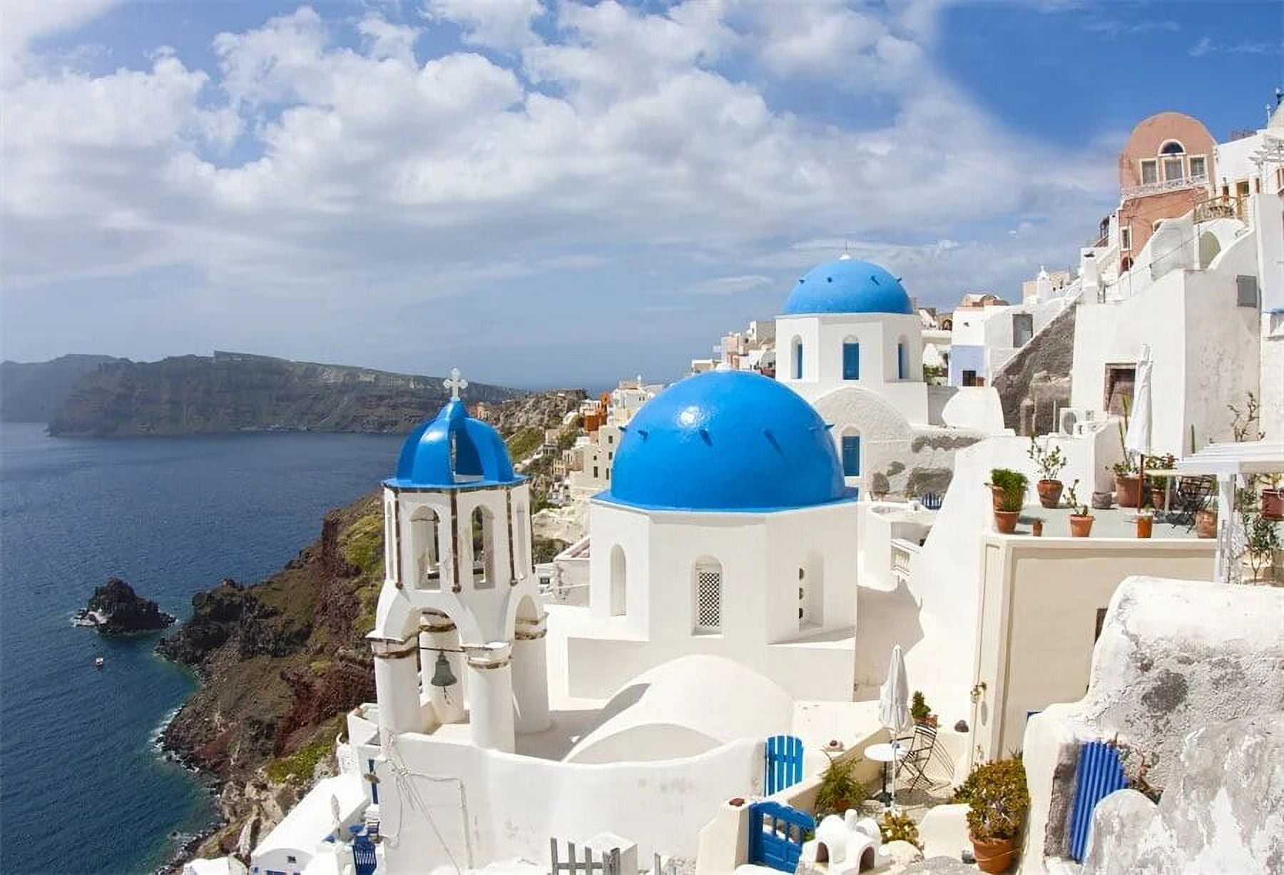 Greece Aegean Coast Beautiful Coast View Room Decor Portrait Backdrop ...