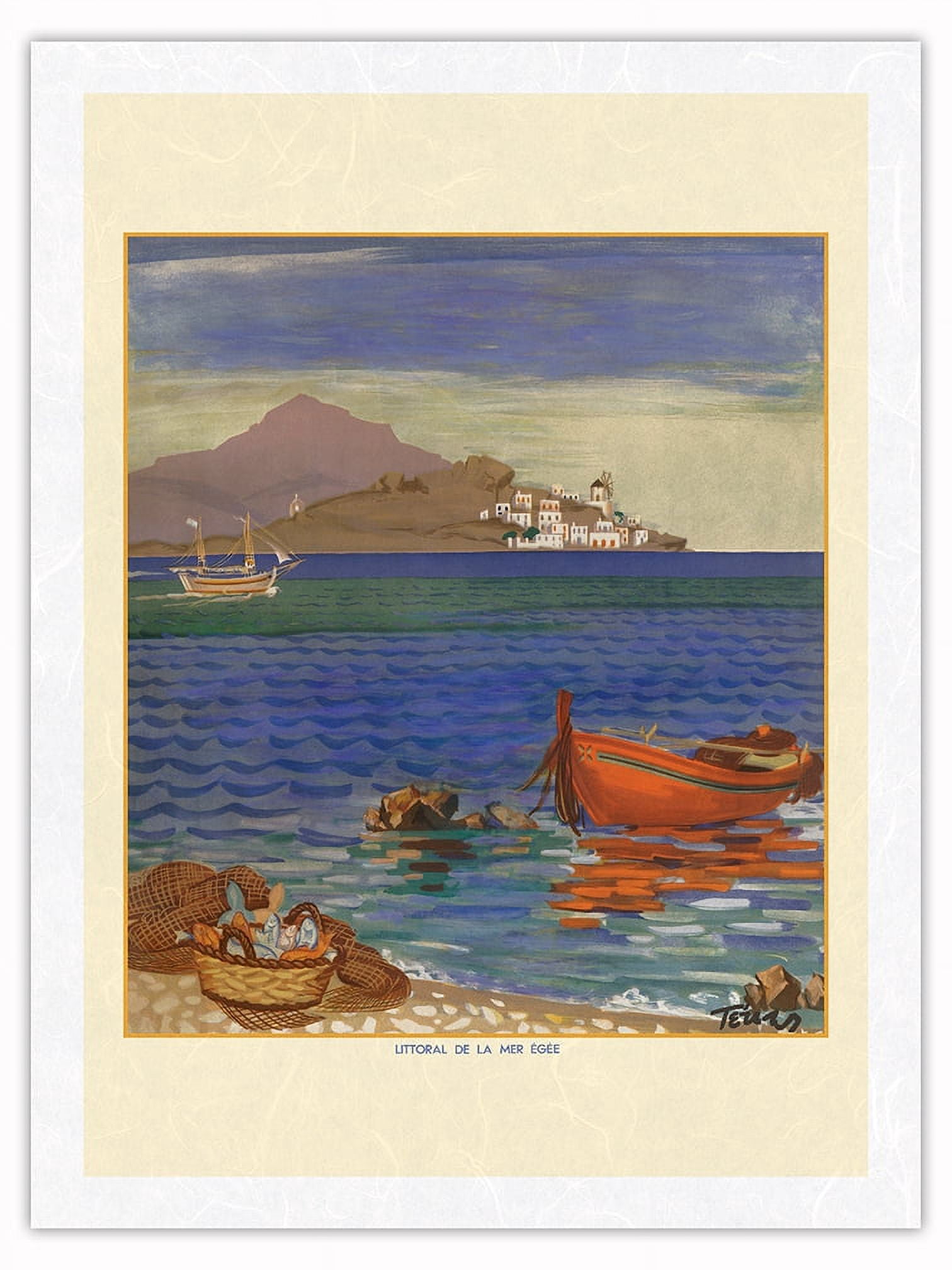 Greece - Aegean Coastline (Littoral de la Mer Egee) - Vintage Travel ...