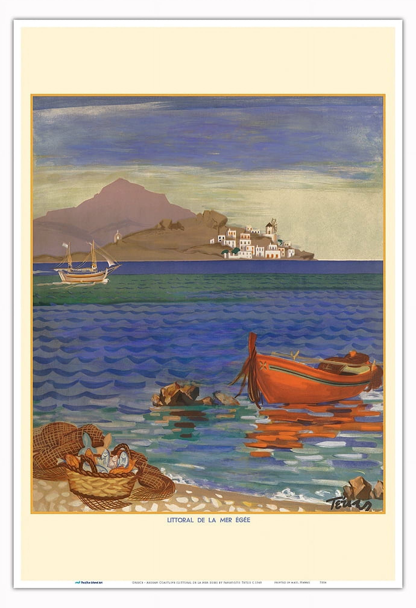 Greece - Aegean Coastline (Littoral de la Mer Egee) - Vintage Travel ...