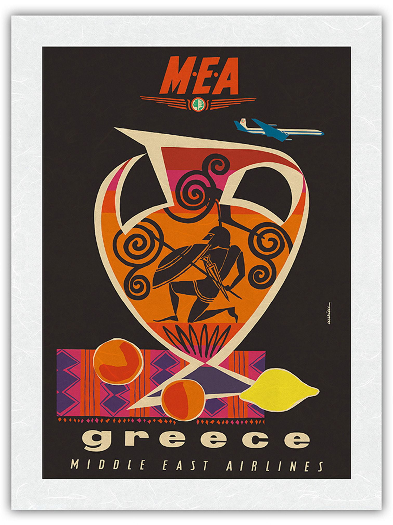 Greece - Amphora Ancient Greek Vase - Middle East Airlines (MEA ...