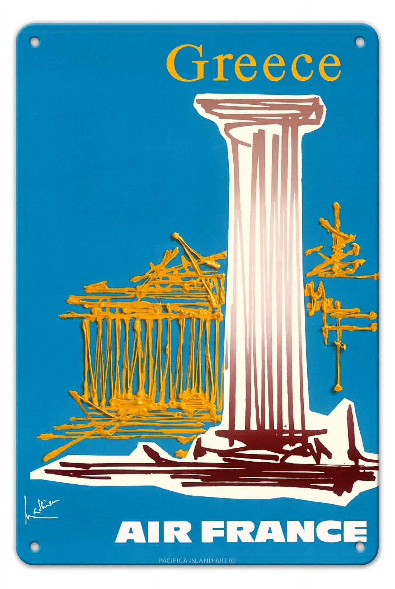 Greece - Ancient Greek Parthenon - Doric Column - France - Vintage ...