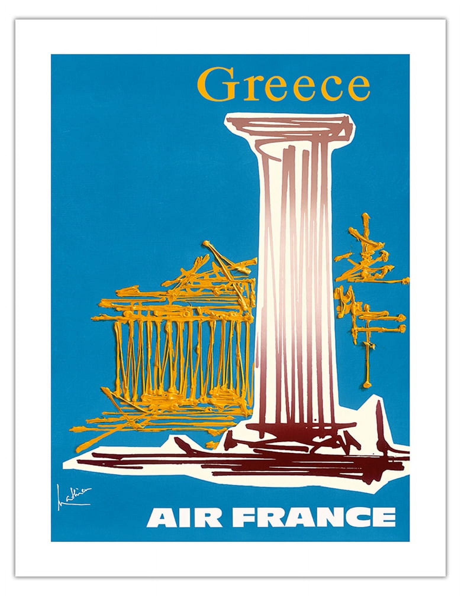Greece - Ancient Greek Parthenon - Doric Column - France - Vintage ...