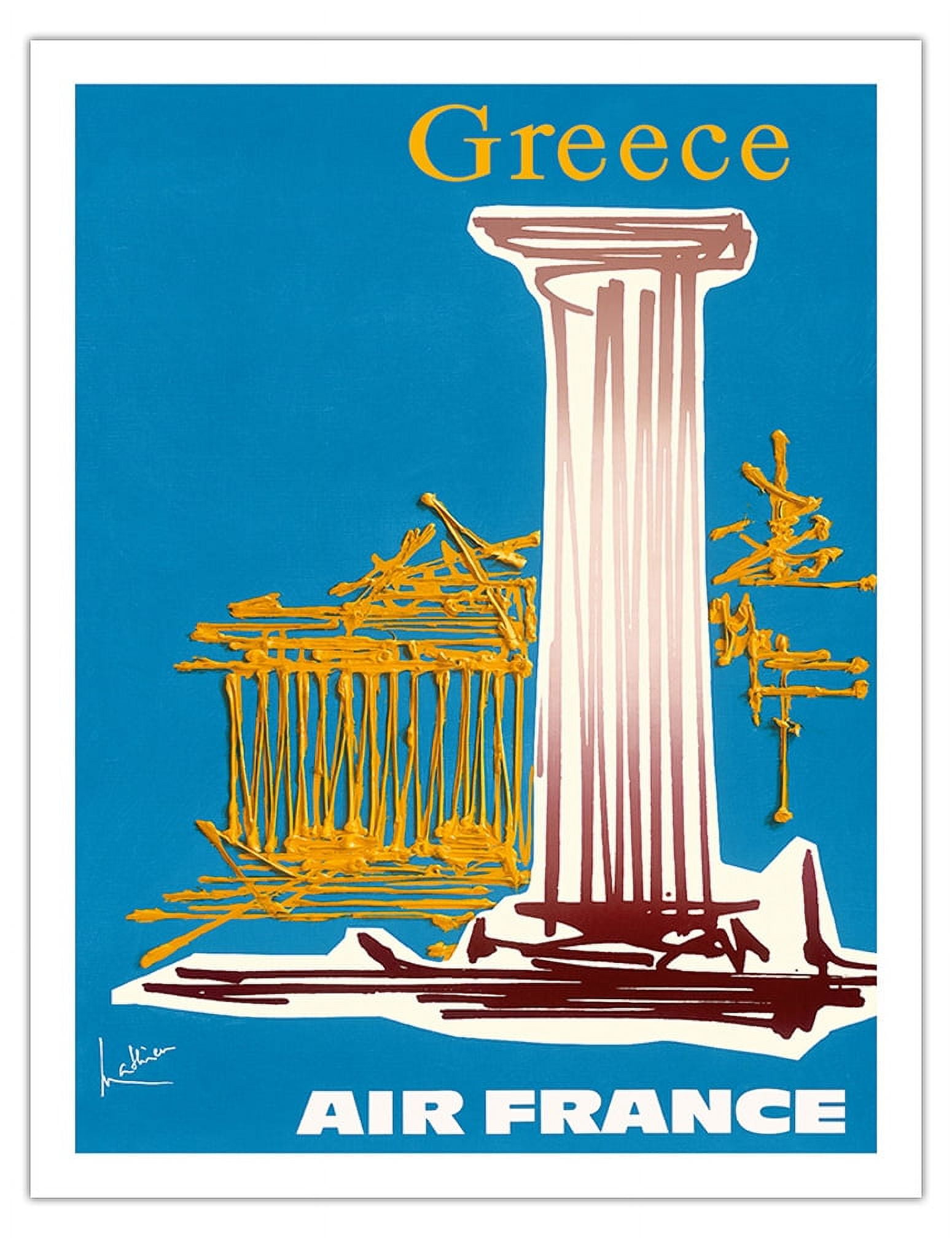 Greece - Ancient Greek Parthenon - Doric Column - France - Vintage ...