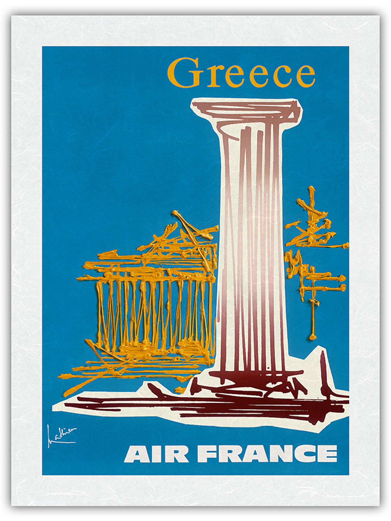 Greece - Ancient Greek Parthenon - Doric Column - France - Vintage ...
