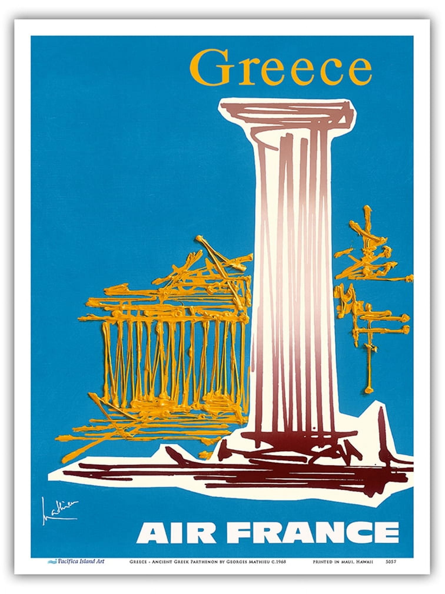 Greece - Ancient Greek Parthenon - Doric Column - France - Vintage ...