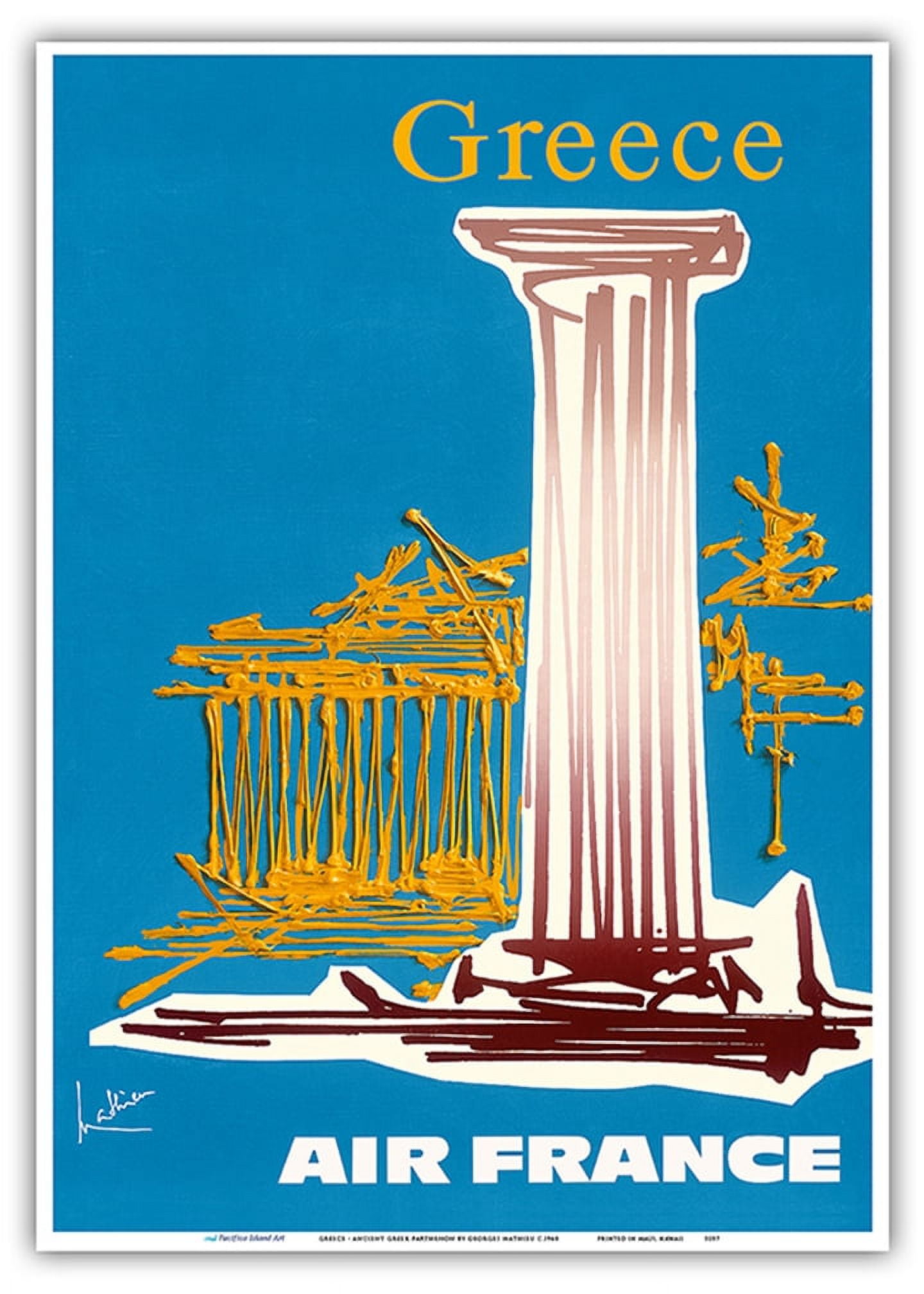 Greece - Ancient Greek Parthenon - Doric Column - France - Vintage ...