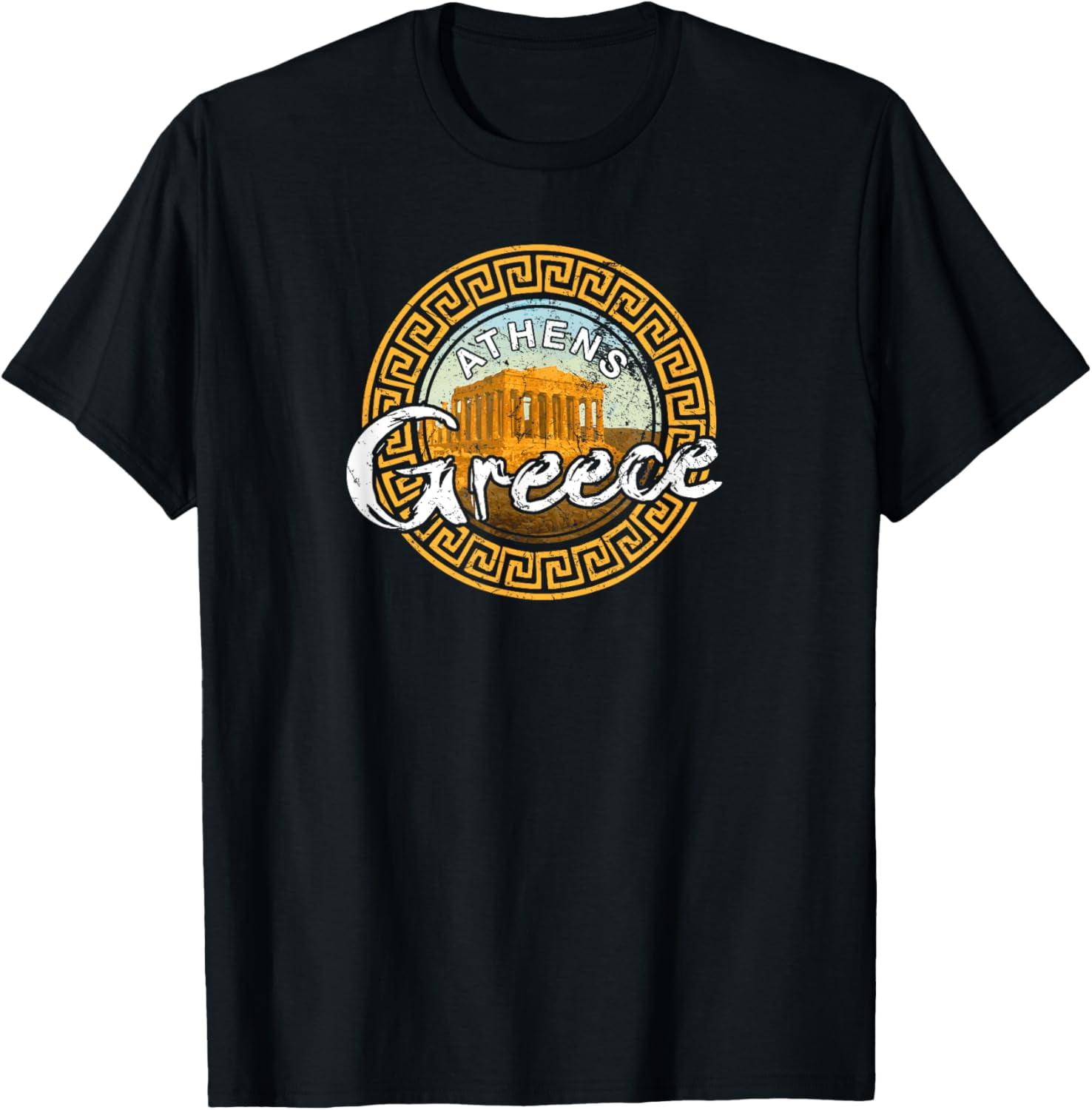 Greece Athens Parthenon Acropolis Vintage Greek T Shirt T-Shirt ...
