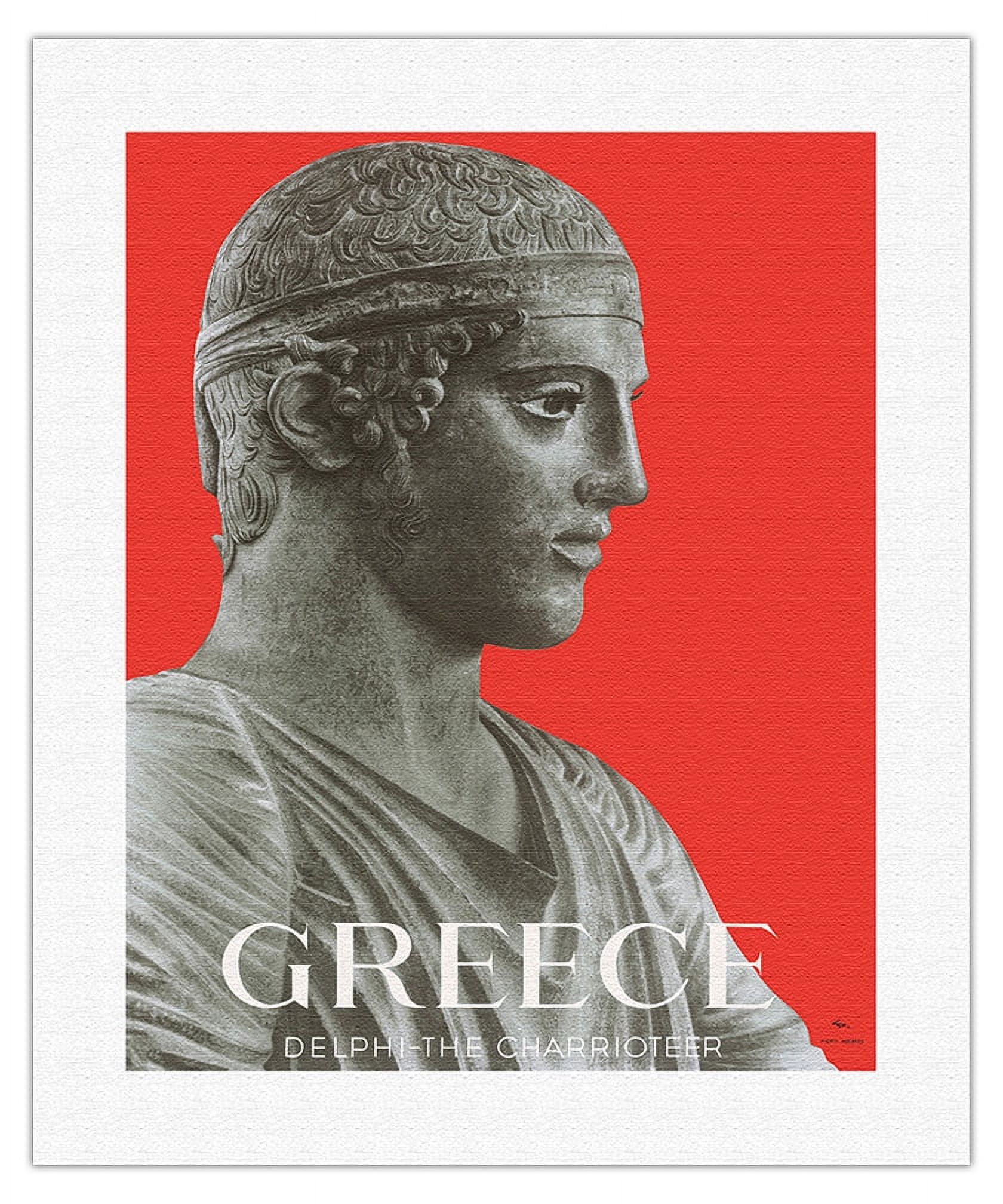Greece - Delphi the Charioteer - Delphi Archaeological Museum - Vintage ...