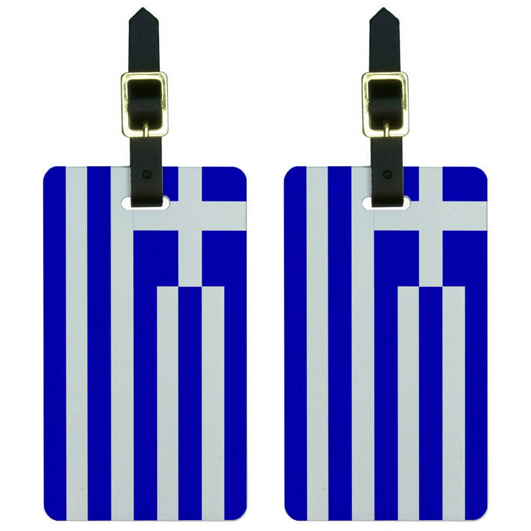 Greece Flag Luggage Tags Suitcase Carry-On ID, Set of 2 - Walmart.com