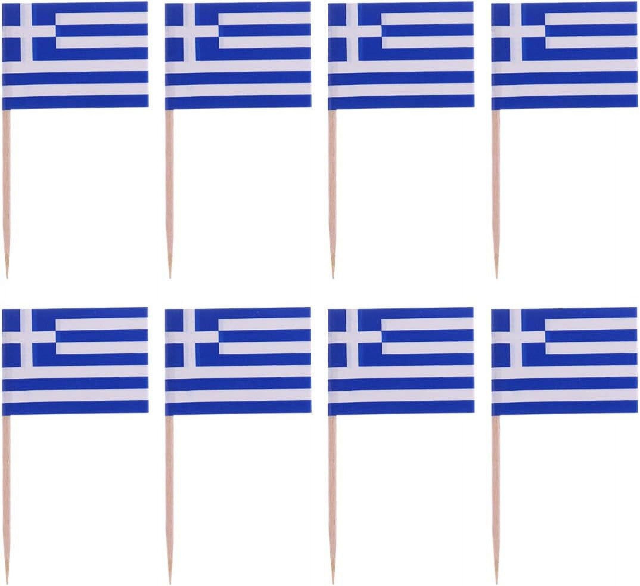 Greece Flag Toothpicks Flag Toothpicks Greece Toothpicks Cupcake ...