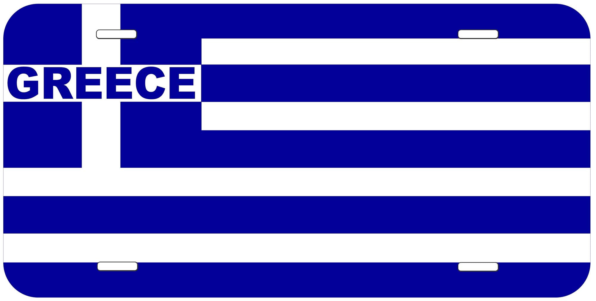 Greece Flag With Country Name Novelty Car Auto License Plate - Walmart ...