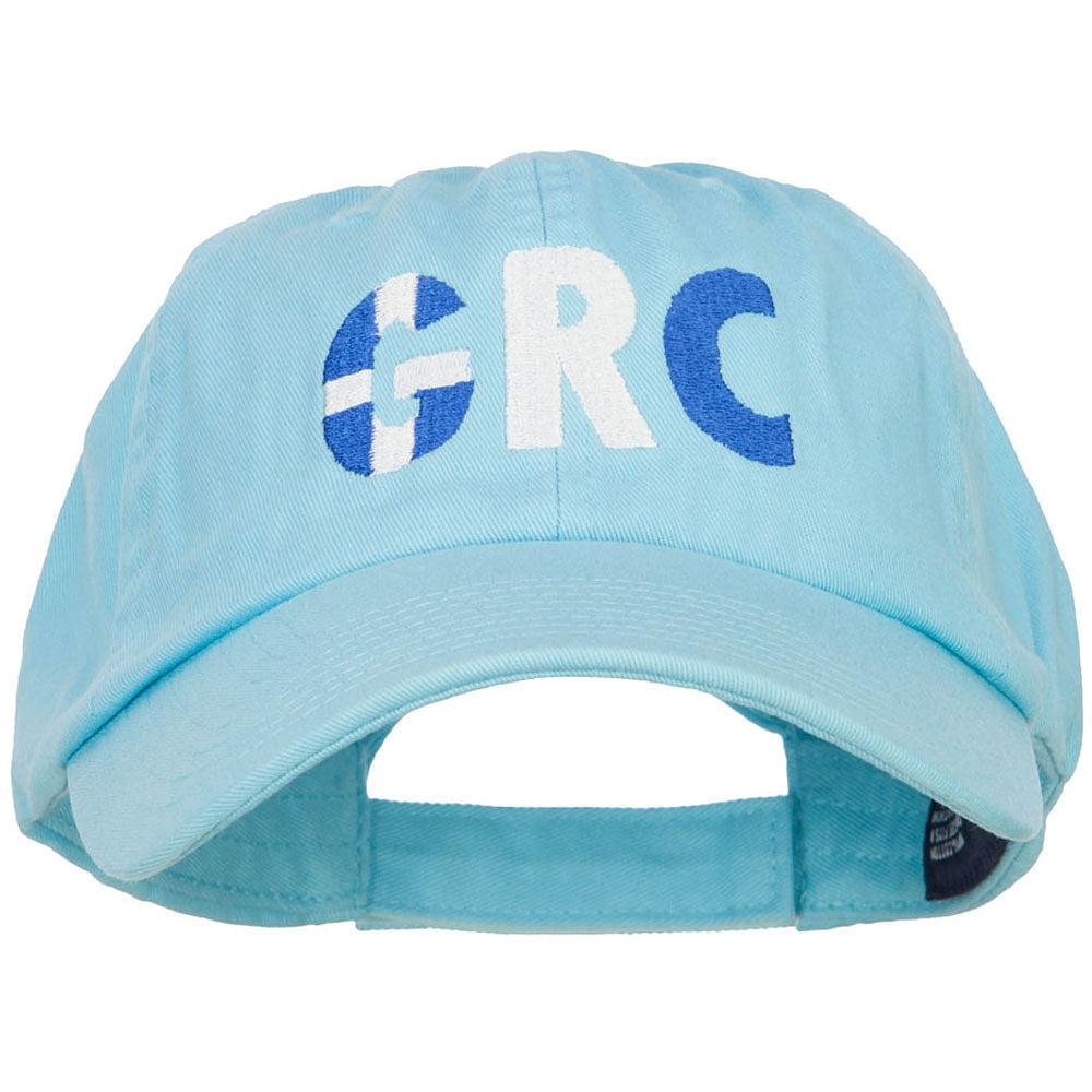 Greece GRC Flag Embroidered Low Profile Cap - Aqua OSFM - Walmart.com