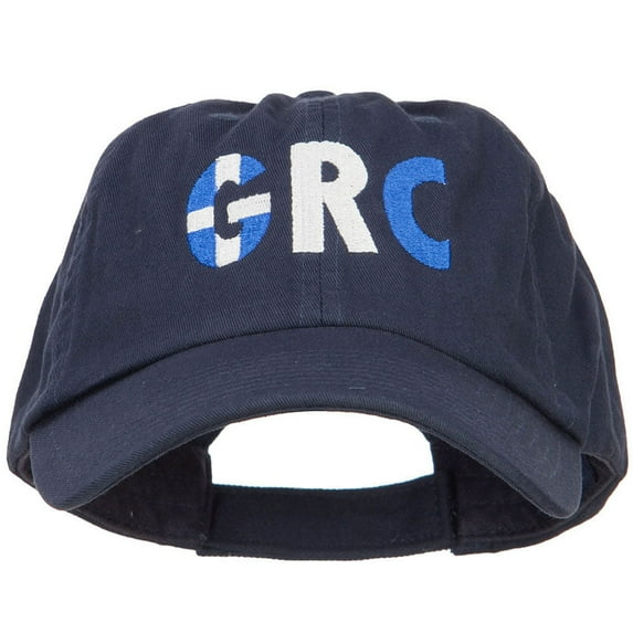 Greece GRC Flag Embroidered Low Profile Cap - Navy OSFM - Walmart.com