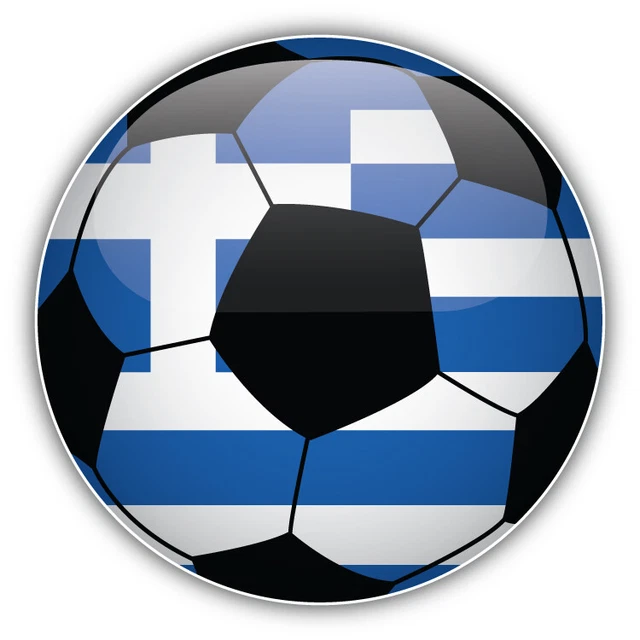 Greece Glossy Flag Soccer Ball Car Sticker Phone Decal Water Bottle ...